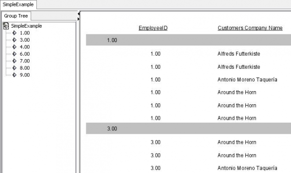 i-net Clear Reports Help: Grouping and Sorting