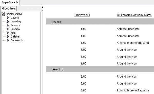 i-net Clear Reports Help: Grouping and Sorting